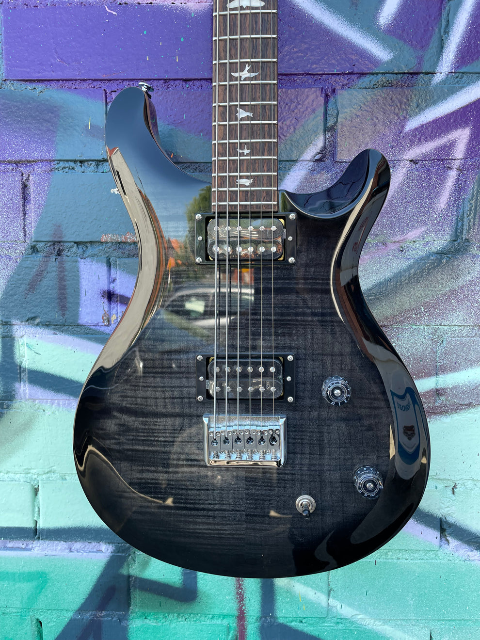 PRS SE 277 Baritone Electric Guitar - Charcoal Burst – Guitar Paradise
