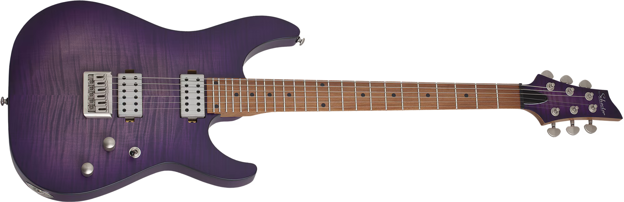 Schecter C-1 Standard Plus Electric Guitar - Transparent Purple Burst ...